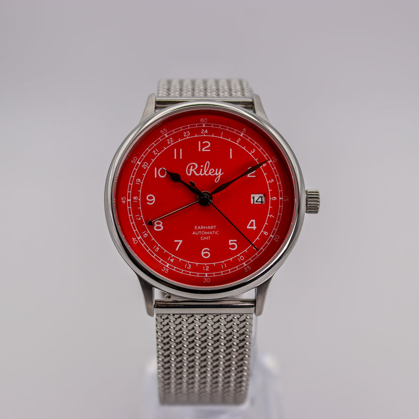 Amelia Earhart Automatic - AE01-GMT – Riley Watch Co
