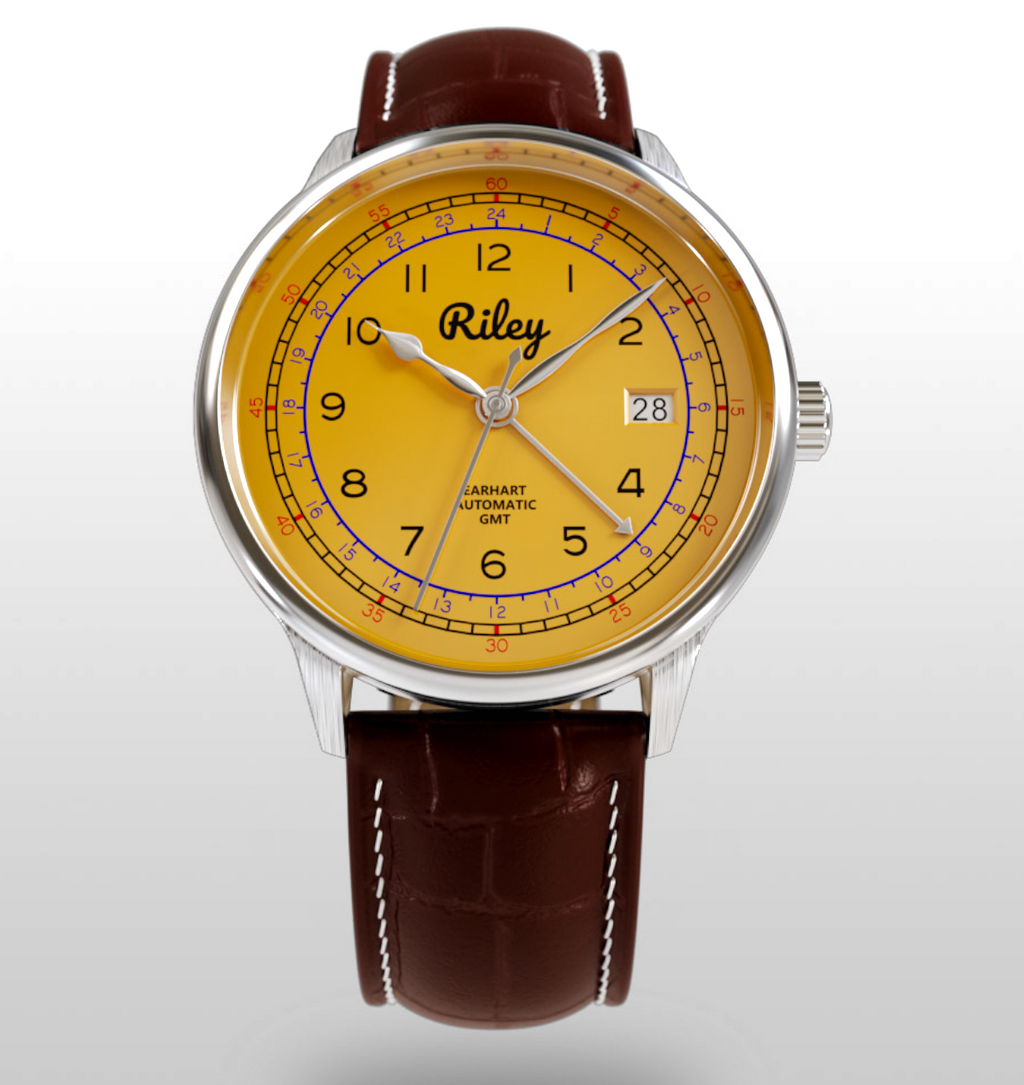 Amelia Earhart Automatic - AE01-GMT – Riley Watch Co