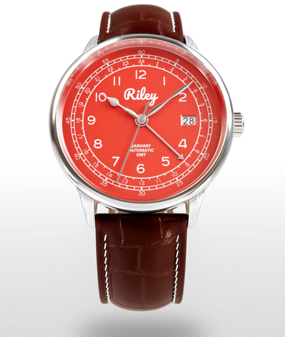 Amelia Earhart Automatic - AE01-GMT – Riley Watch Co